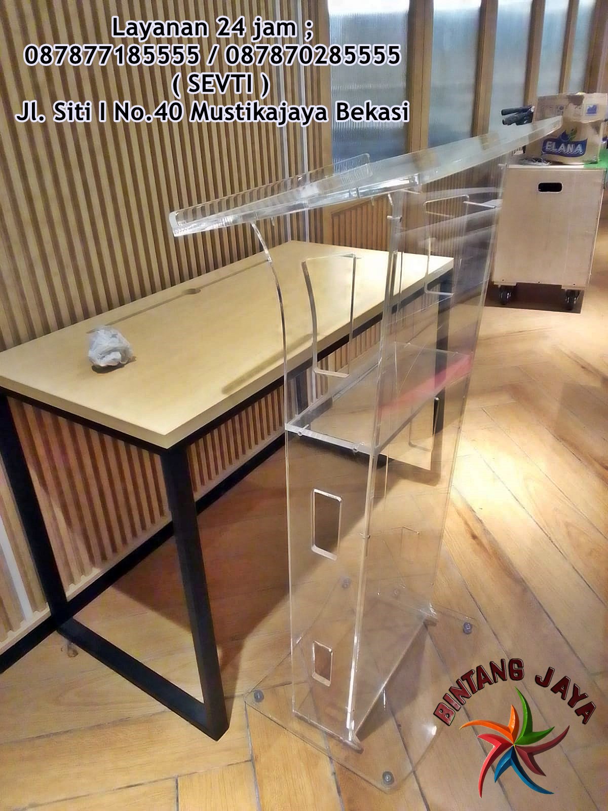 Tempat Sewa Podium Transparan Acrylic Stock Melimpah Jakarta